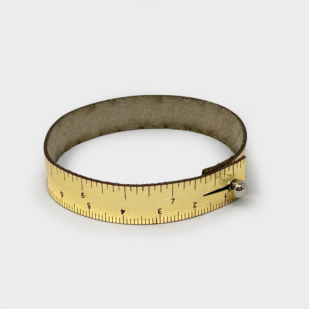 Gold Leather Wrist Ruler Bracelet: Sewing, Knitting, Crochet Notion ...