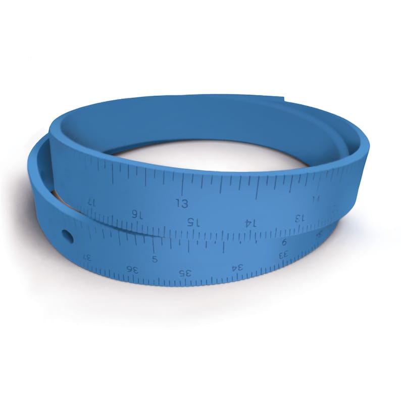 RUBBER WRIST RULER Tape Measure Bracelet Leather Cuff - Etsy