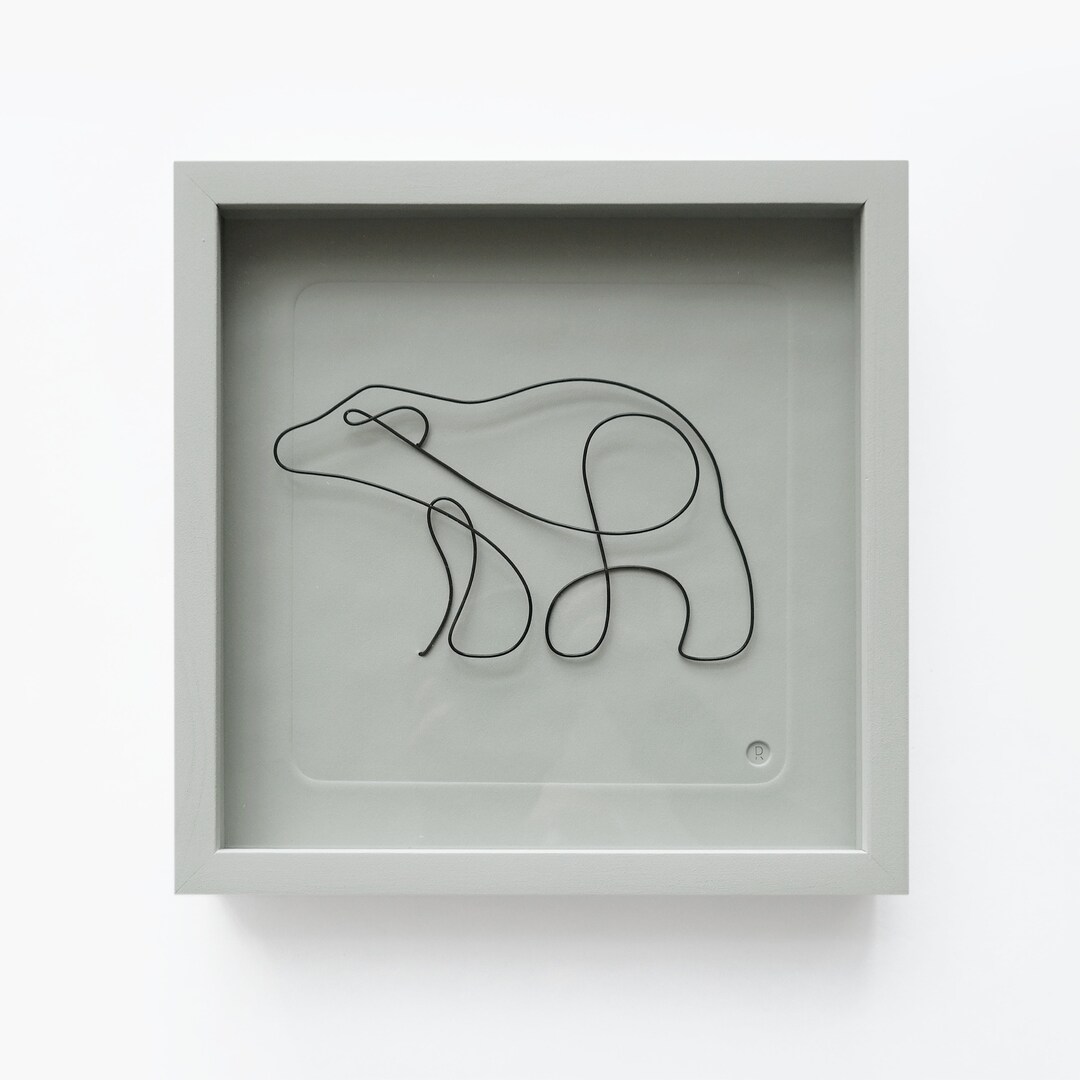 Single Line Bear Wire Wall Art - Etsy