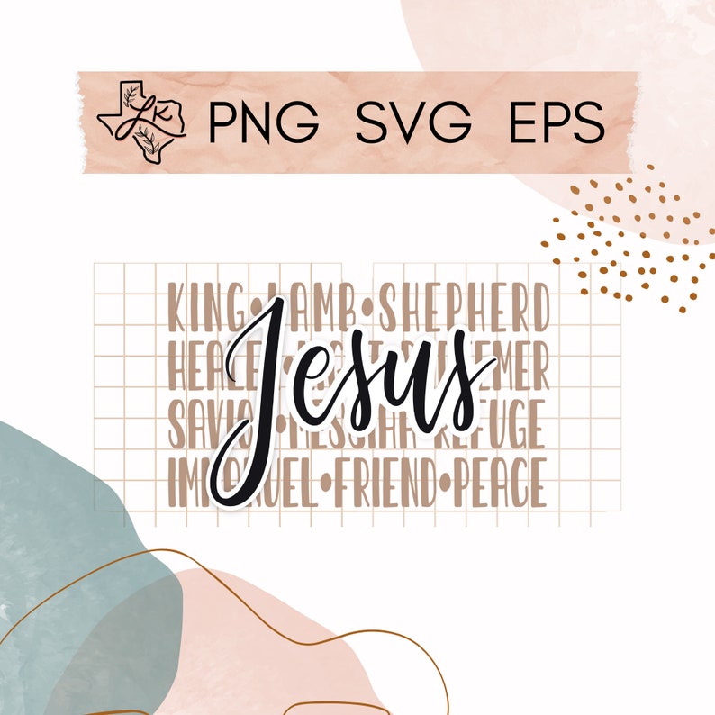 Names of Jesus SVG Christian SVG Christian Apparel - Etsy