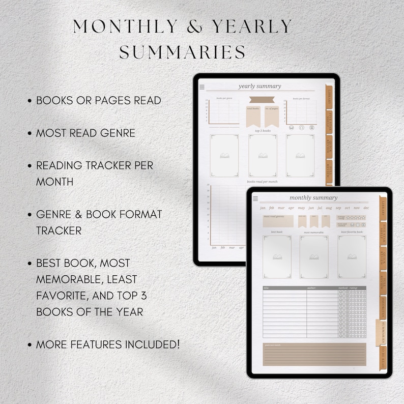 The Reading Journal | Digital Book Journal, Book Planner, Reading ...