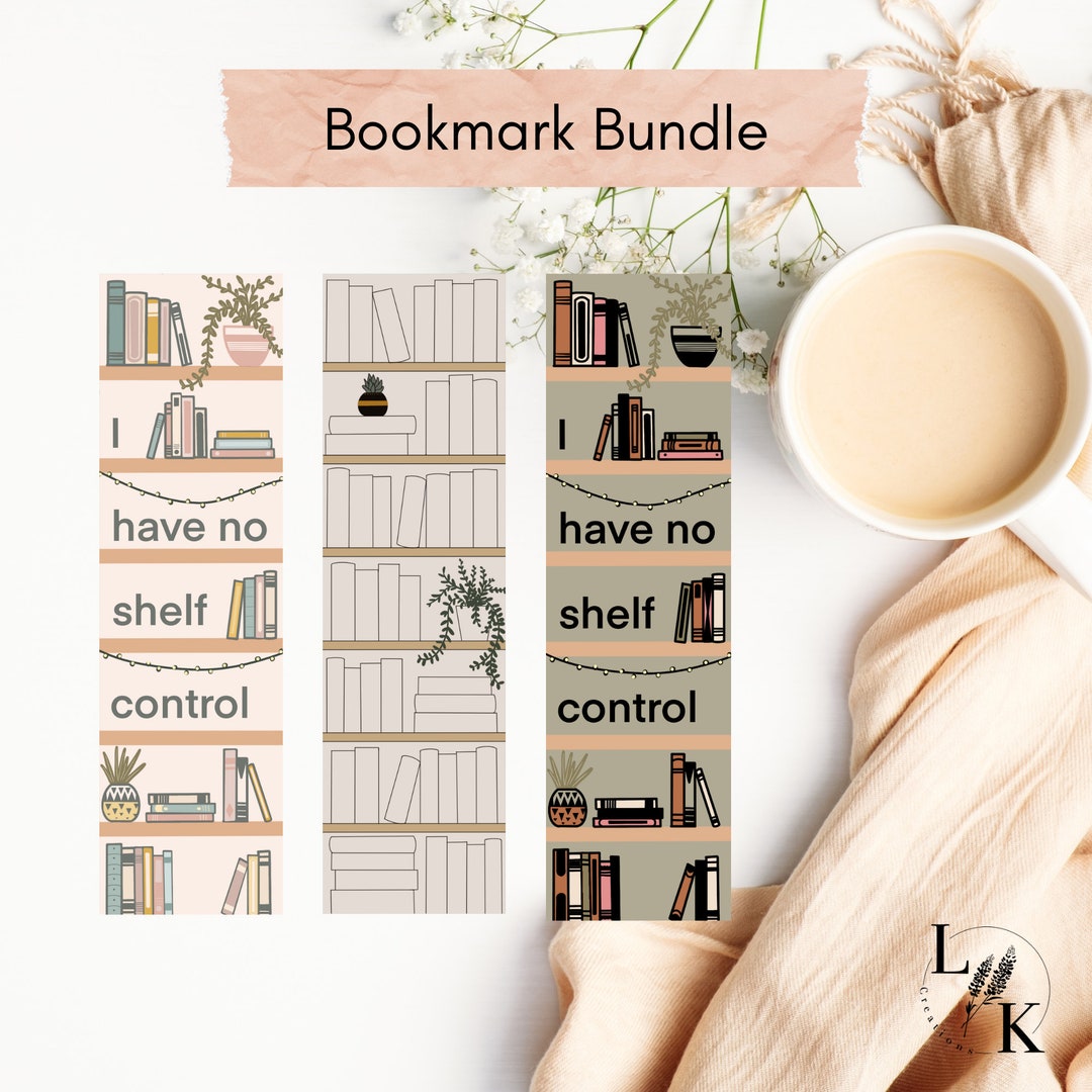 Book Shelf Bundle | Book Tracker Bookmark, Printable Bookmarks ...