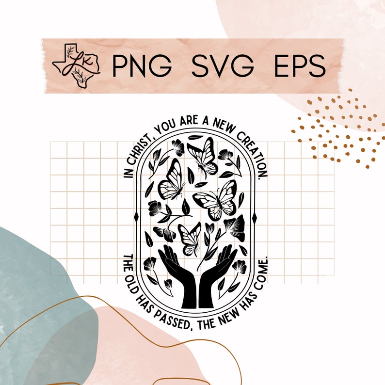 In Christ You Are A New Creation SVG Jesus Christian Svg - Etsy