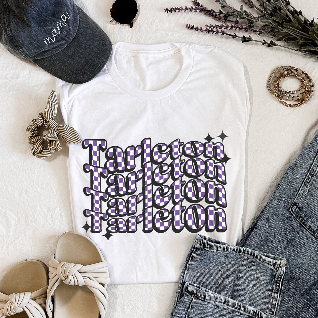 Tarleton Checkered PNG | Wavy Checkered Text, Retro Tsu Shirt, Tarleton ...