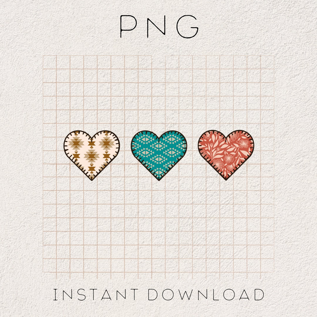Western Stitched Hearts PNG | Western Valentines, Western Pattern Png ...