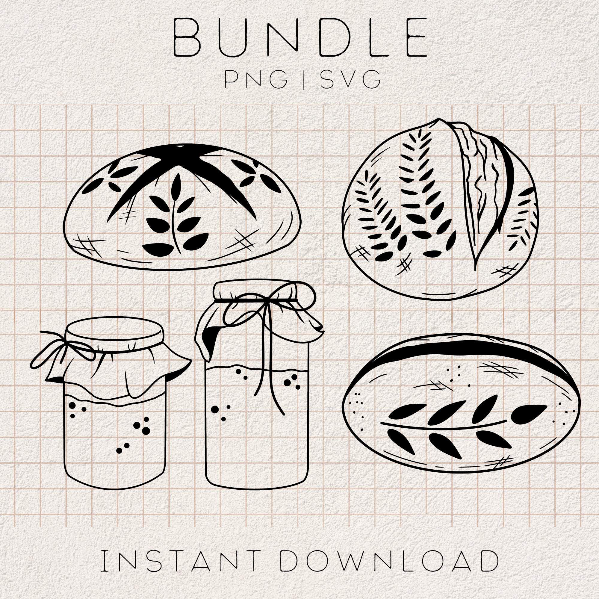 Sourdough Clipart SVG Bundle | Sourdough Starter Svg, Baking ...