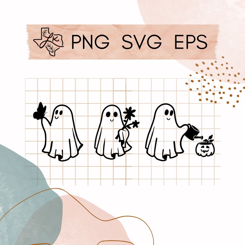 Happy Ghost SVG Ghost SVG Ghost Face Minimalist Halloween - Etsy