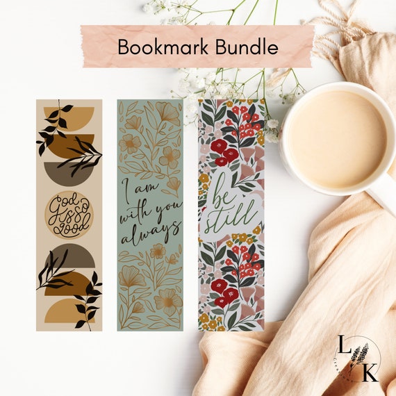 Printable Book Marks Christian Bookmark Bundle Bible Verse - Etsy