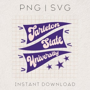 Tarleton State University Flags SVG Tarleton Png, Retro Tsu Shirt ...