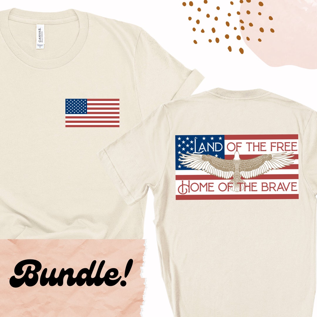 Land of the Free Home of the Brave PNG 4th of July Png, July 4th Shirt ...