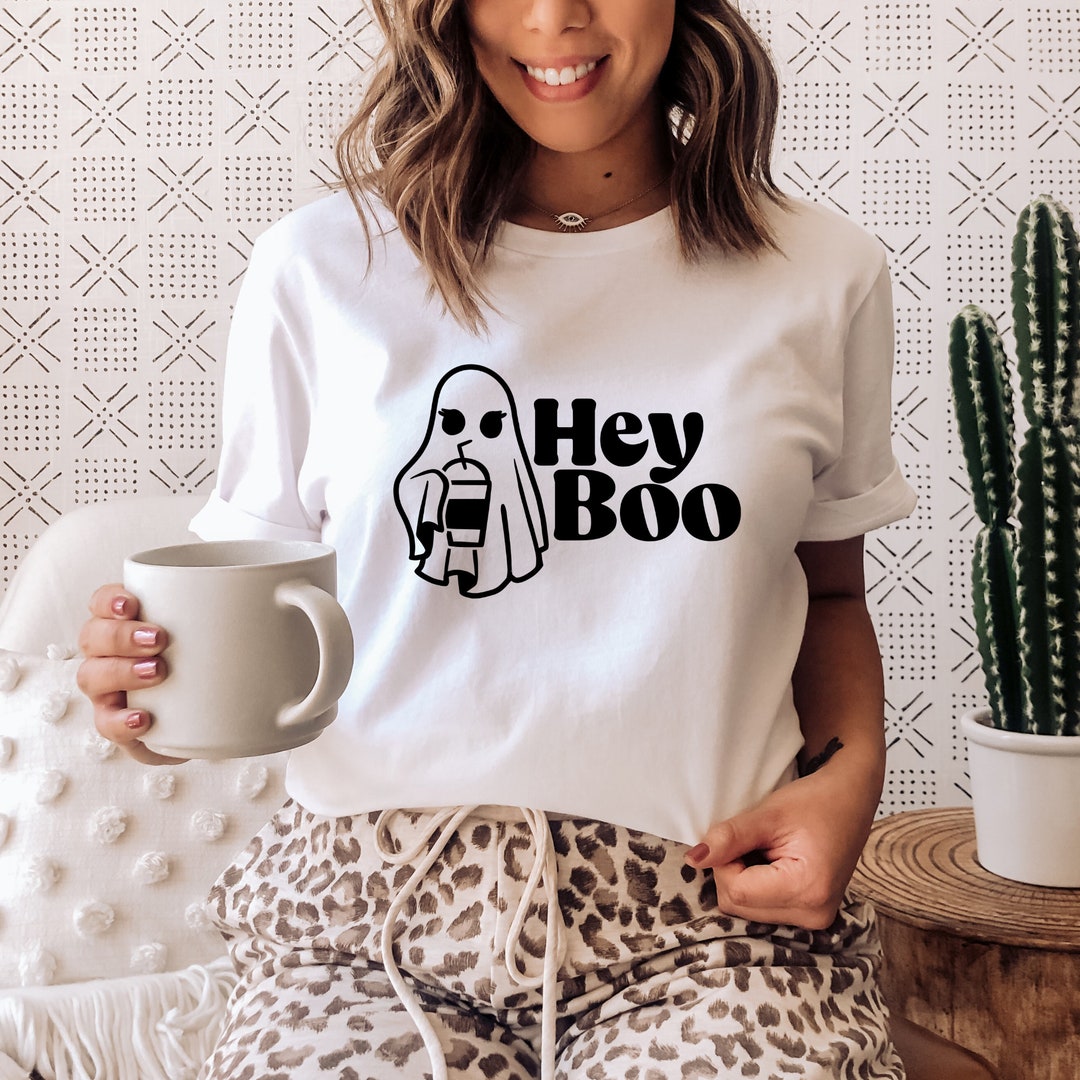 Hey Boo SVG | Cute Ghost Svg Png, Halloween Shirt Svg, Halloween Svg ...