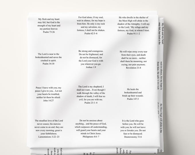 Bible Verse Fabric for Prayer Quilt | Bible Verses Pattern, Prayer ...