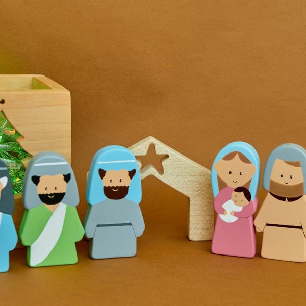 Wooden Nativity Set Toys - Etsy