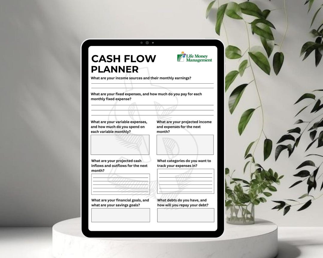 Cash Flow Planner Printable Finance Tracker, Budgeting Tool for ...