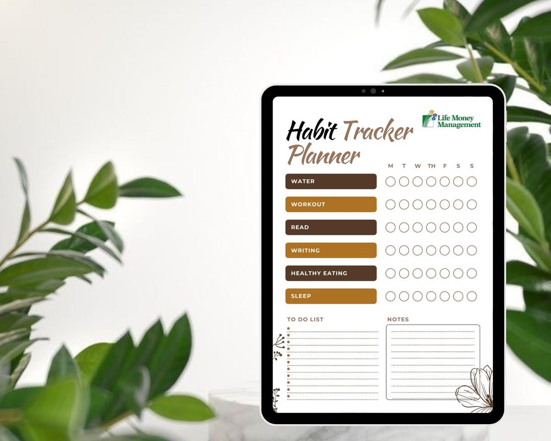 Habit Tracker Planner, Beautiful and Functional Worksheet for Tracking ...