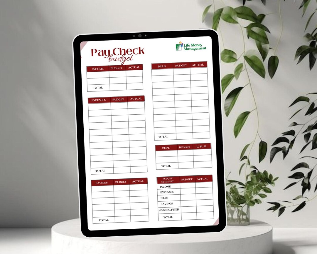 Financial Planning Tool: Digital Paycheck Budget Calculator for ...