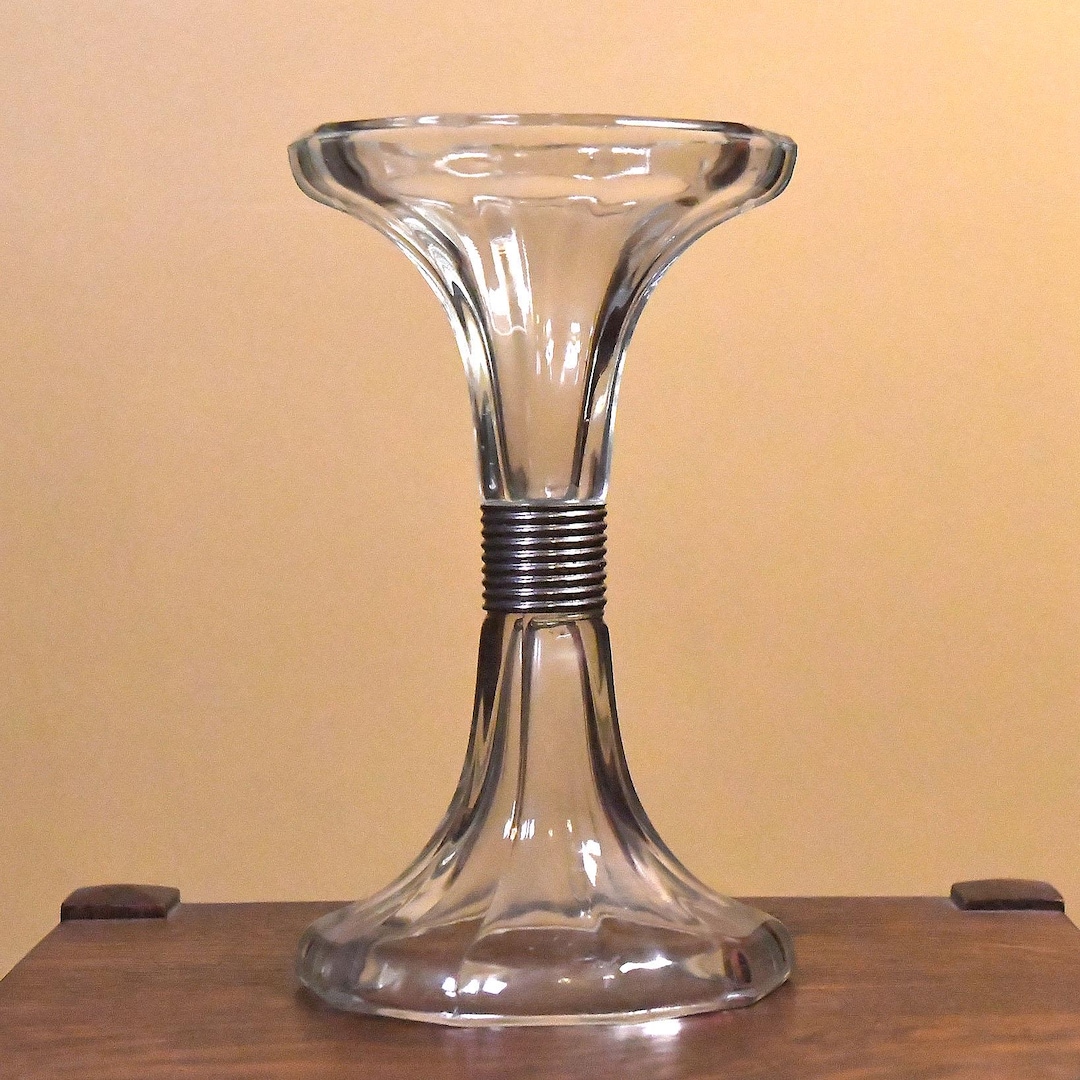 Vintage Art Deco Glass Pedestal Self Supports or Risers-- Great Item to ...