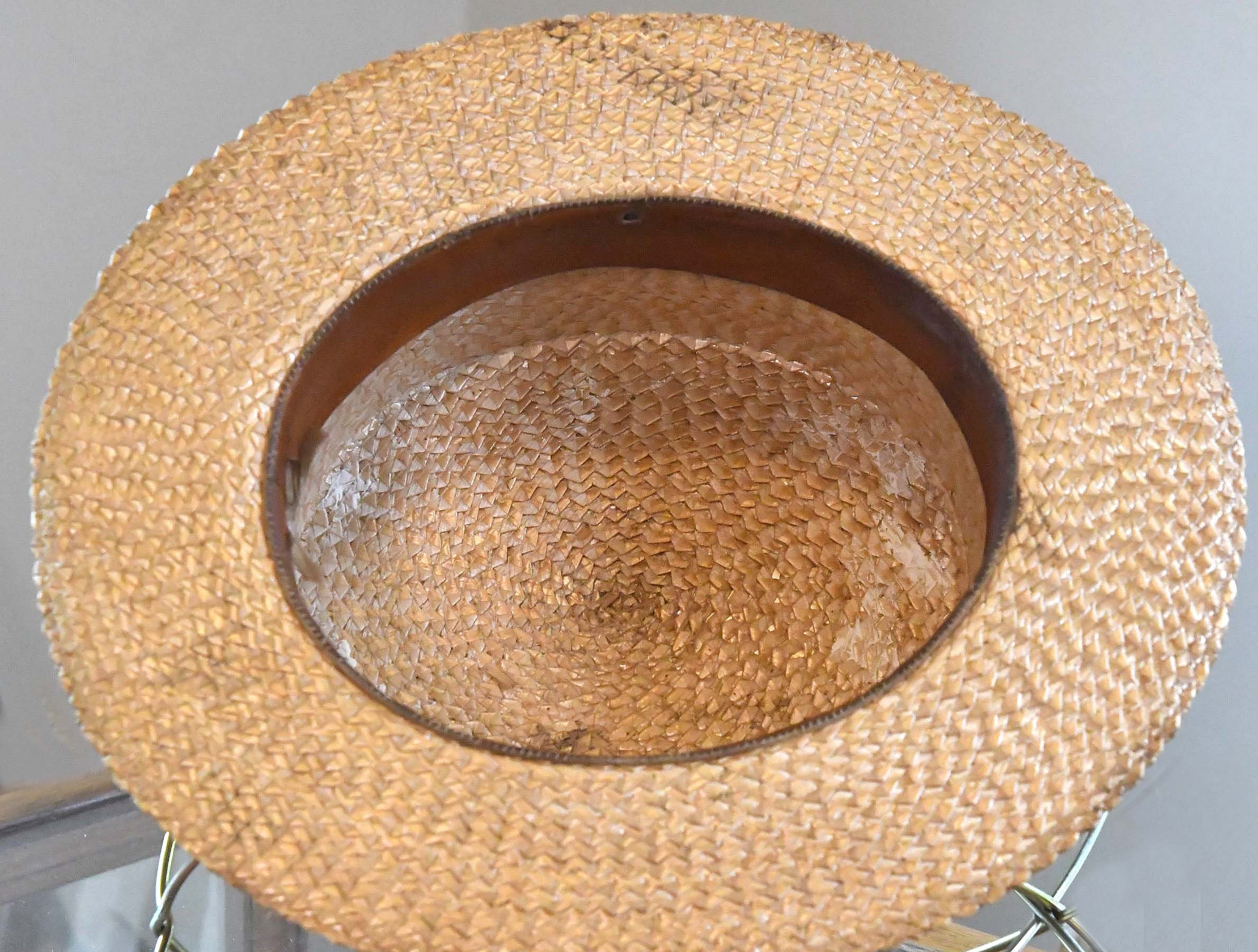 Vintage Mens Straw Boater Hat With Ribbon and Bow - Etsy