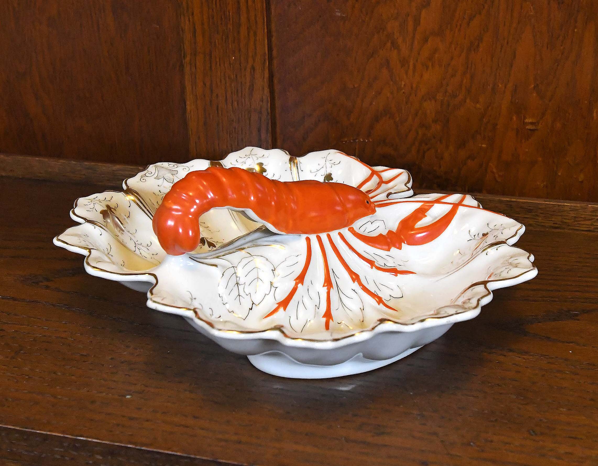 Large Victorian Porcelain Vintage Figural Lobster Serving Platter Made ...