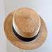 Vintage Mens Straw Boater Hat With Ribbon and Bow - Etsy