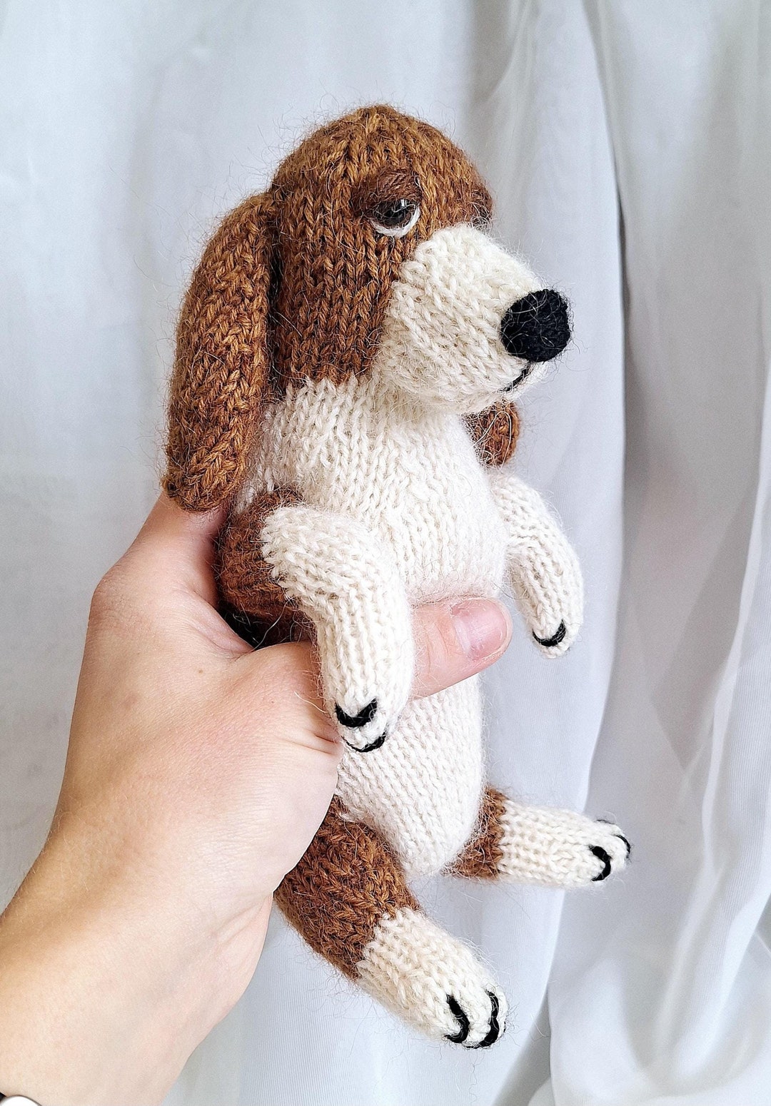 Basset Hound Knitting Pattern - Etsy