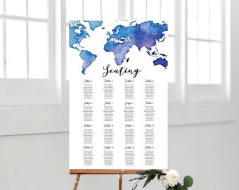 World Seating Chart Table - Etsy