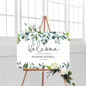 Editable Baby Shower Welcome Signs, Includes 4 Sizes 10x8, 20x16, 28x22 ...