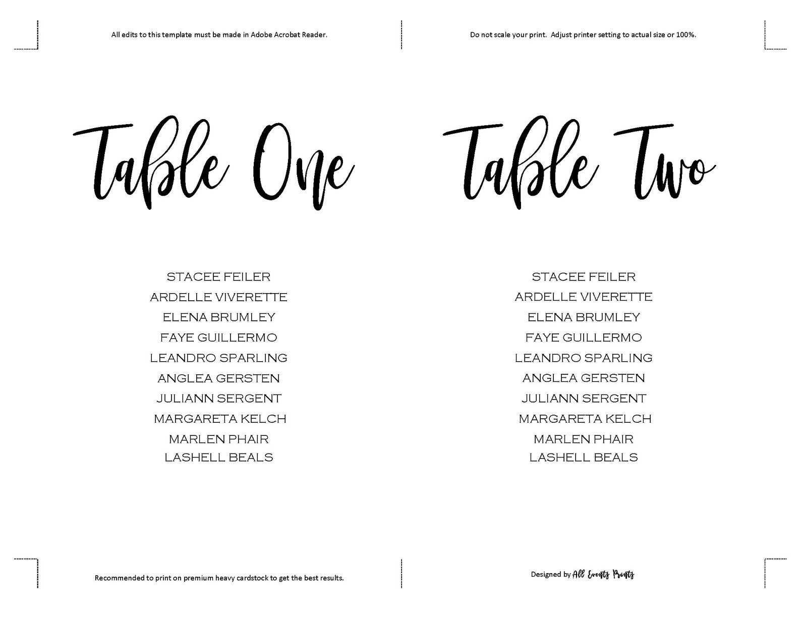 Editable Modern Black and White Table Number Template 5x7 PDF | Etsy