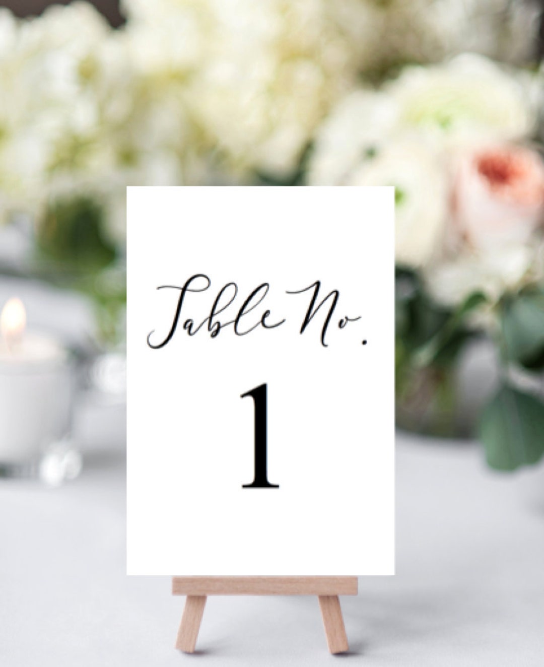 Editable Modern Black and White Table Number Template, Includes Two ...