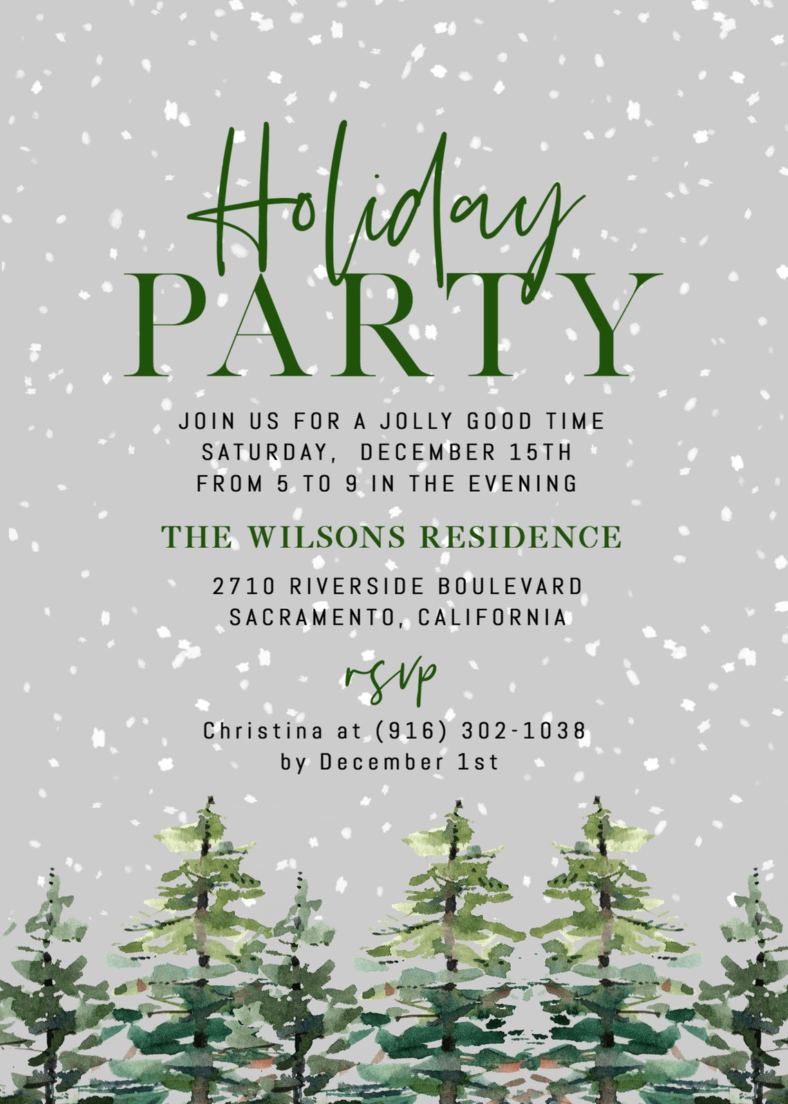 Editable Holiday Party Invitation Christmas Party Invitation | Etsy