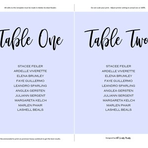 Editable Modern Black and White Table Number Template 5x7 PDF - Etsy