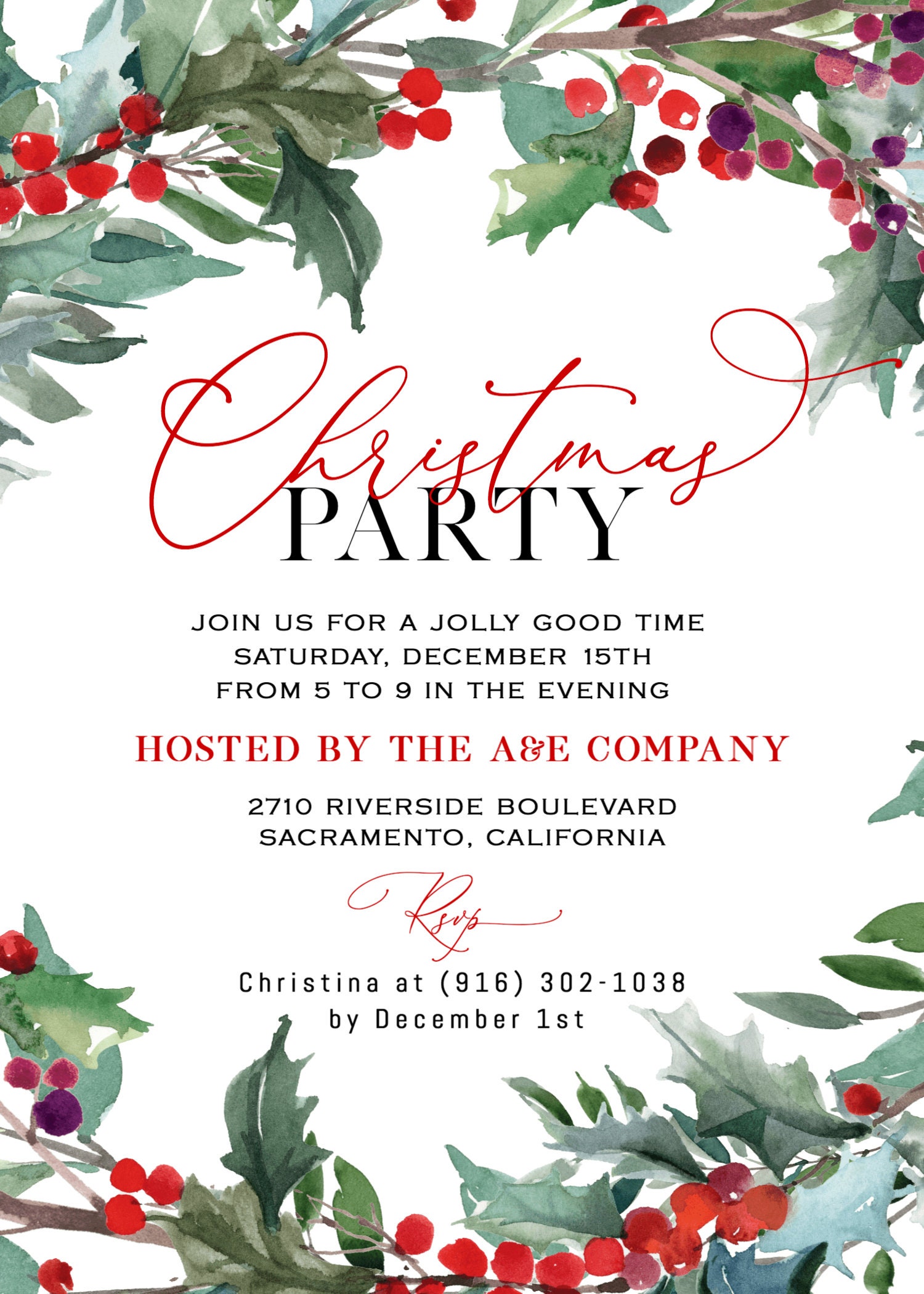 Editable Christmas Party Invitation Christmas Party | Etsy
