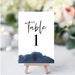 Editable Navy Watercolor Table Number Template Includes 2 - Etsy