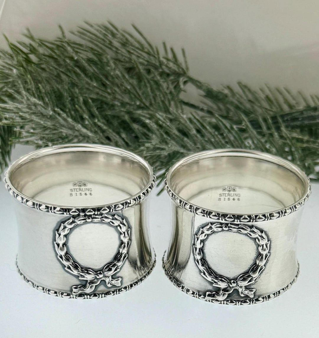 Sterling Silver Gorham Napkin Ring Pair - No Monograms- Old Marks - Etsy