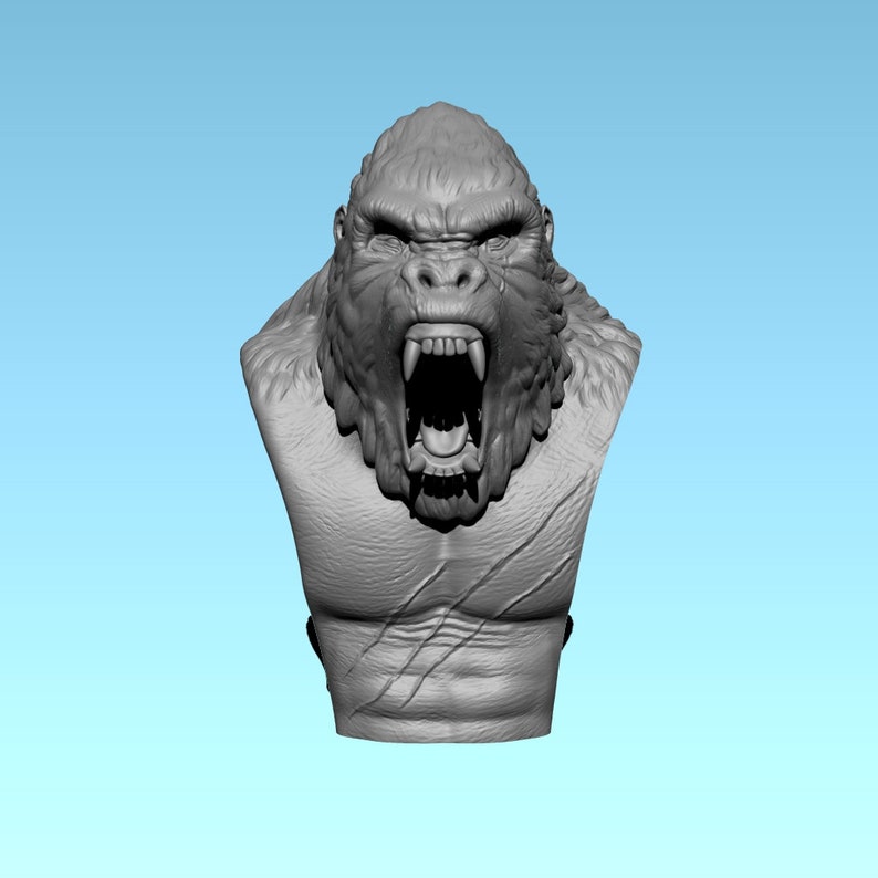 King Kong Bust 3d Printable STL File Monster Kaiju - Etsy King Kong Bust 3d Printable STL File Monster Kaiju - Etsy