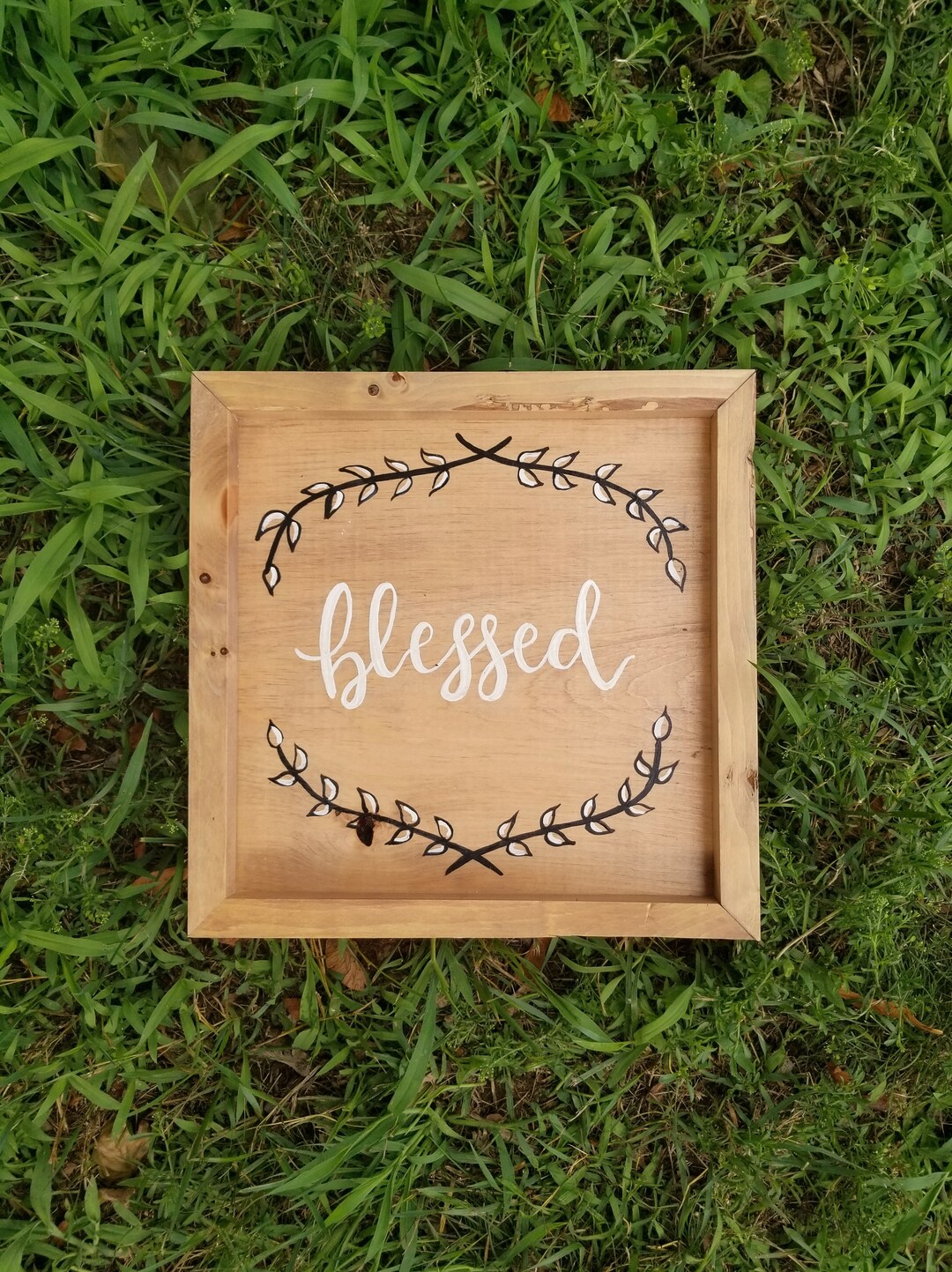 Blessed // Rustic Wood Sign // Hand Painted Wood Sign // Home Decor - Etsy
