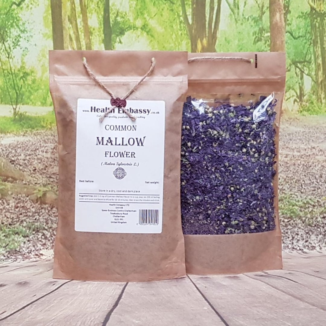 Common Mallow Flower / Malva Sylvestris L / Herbal Tea Health Embassy ...