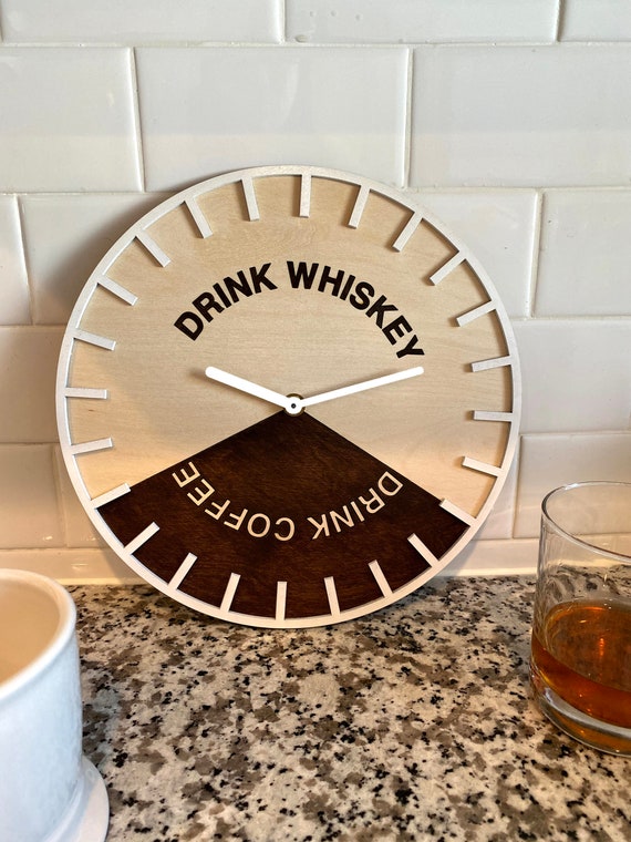 Beverage of the Hour Wall Clock Wooden 24 Hour Military Time | Etsy