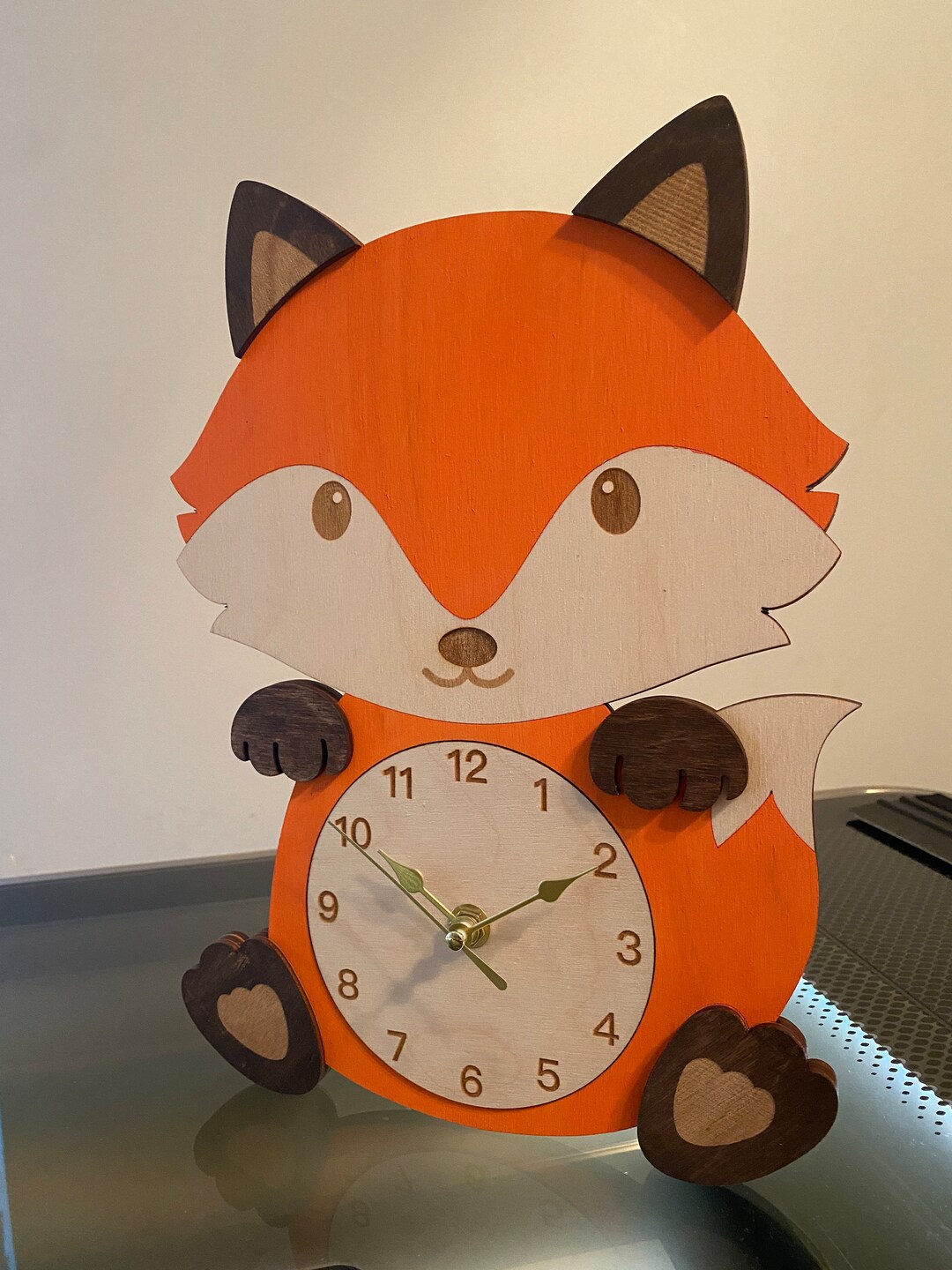 Fox Wall Clock, Nursery Woodland Décor 10", 12" - Etsy