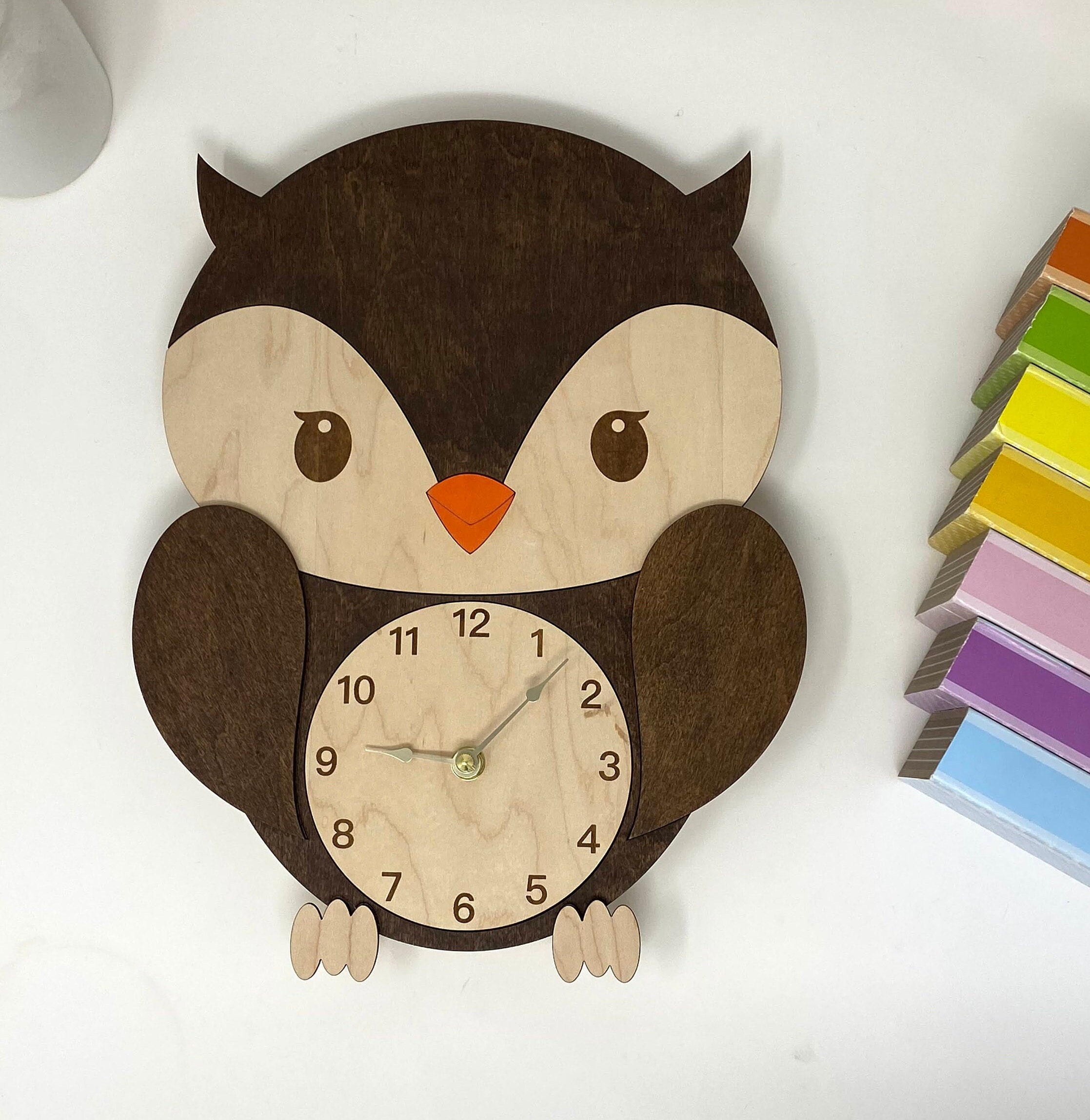 10 Owl Wall Clock Nursery Woodland Décor - Etsy
