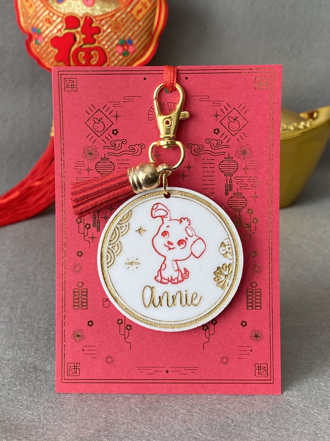 Personalized Chinese Zodiac Keychain – Kawaii Acrylic Lunar New Year ...