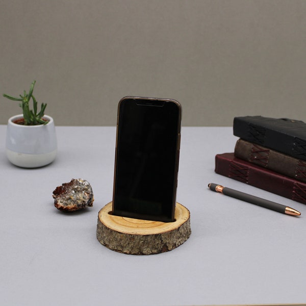 Wooden Phone Stand - Etsy UK