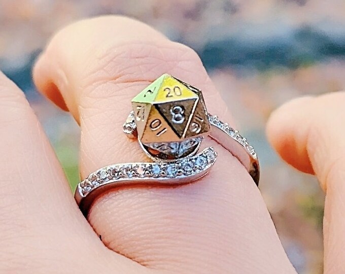 Dnd D20 Ring Crisscross Sterling Silver - Etsy