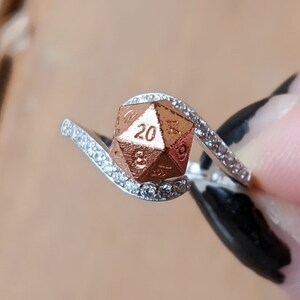 Dnd D20 Ring Crisscross Sterling Silver - Etsy