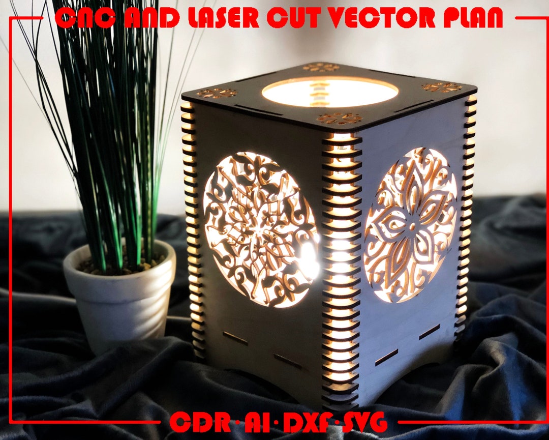 Wooden Lamp | Nightlamp | Laser Cut Vector | Instant Download | Laser ...