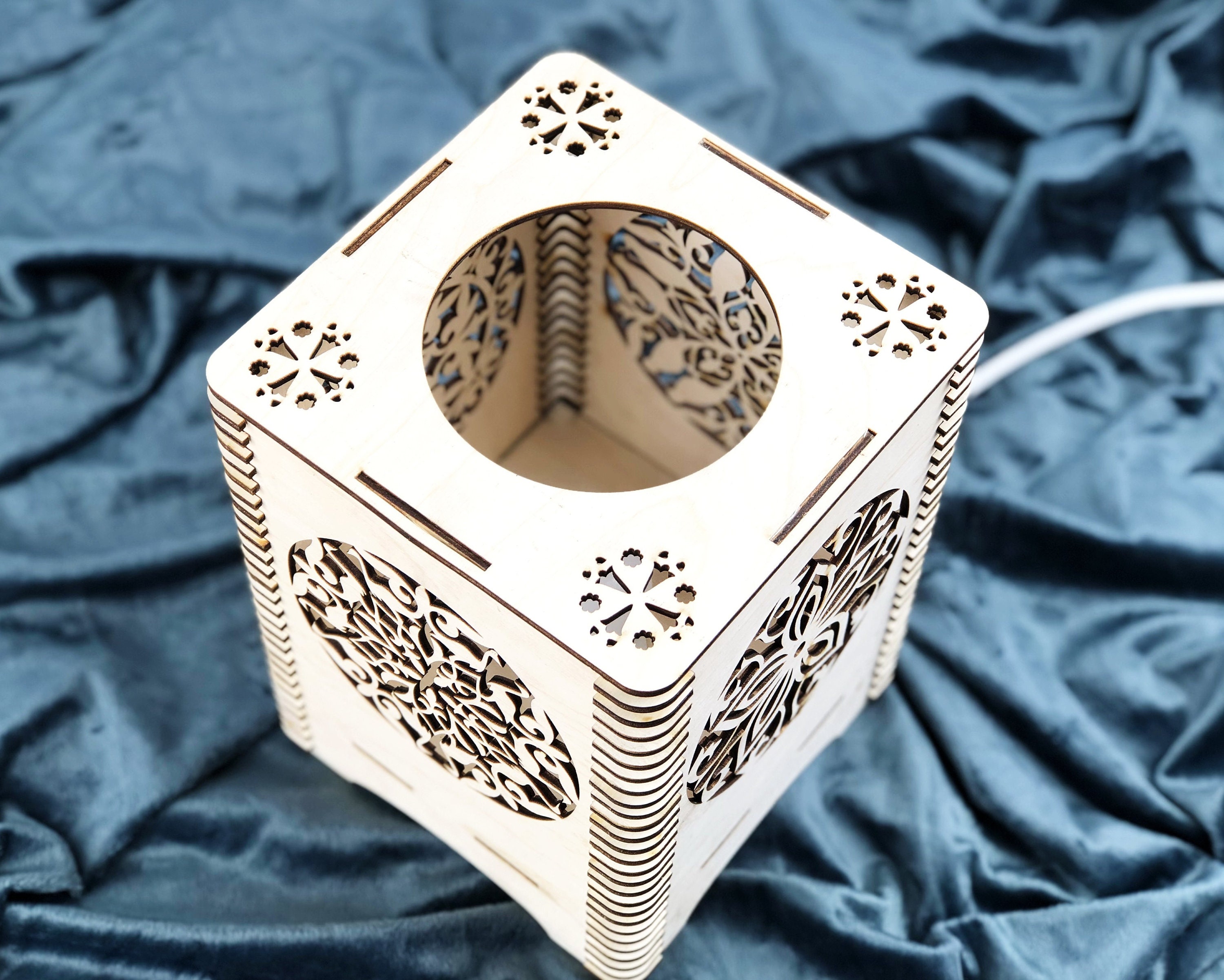 Wooden Lamp Nightlamp Laser Cut Vector Instant Download Laser Cut ...