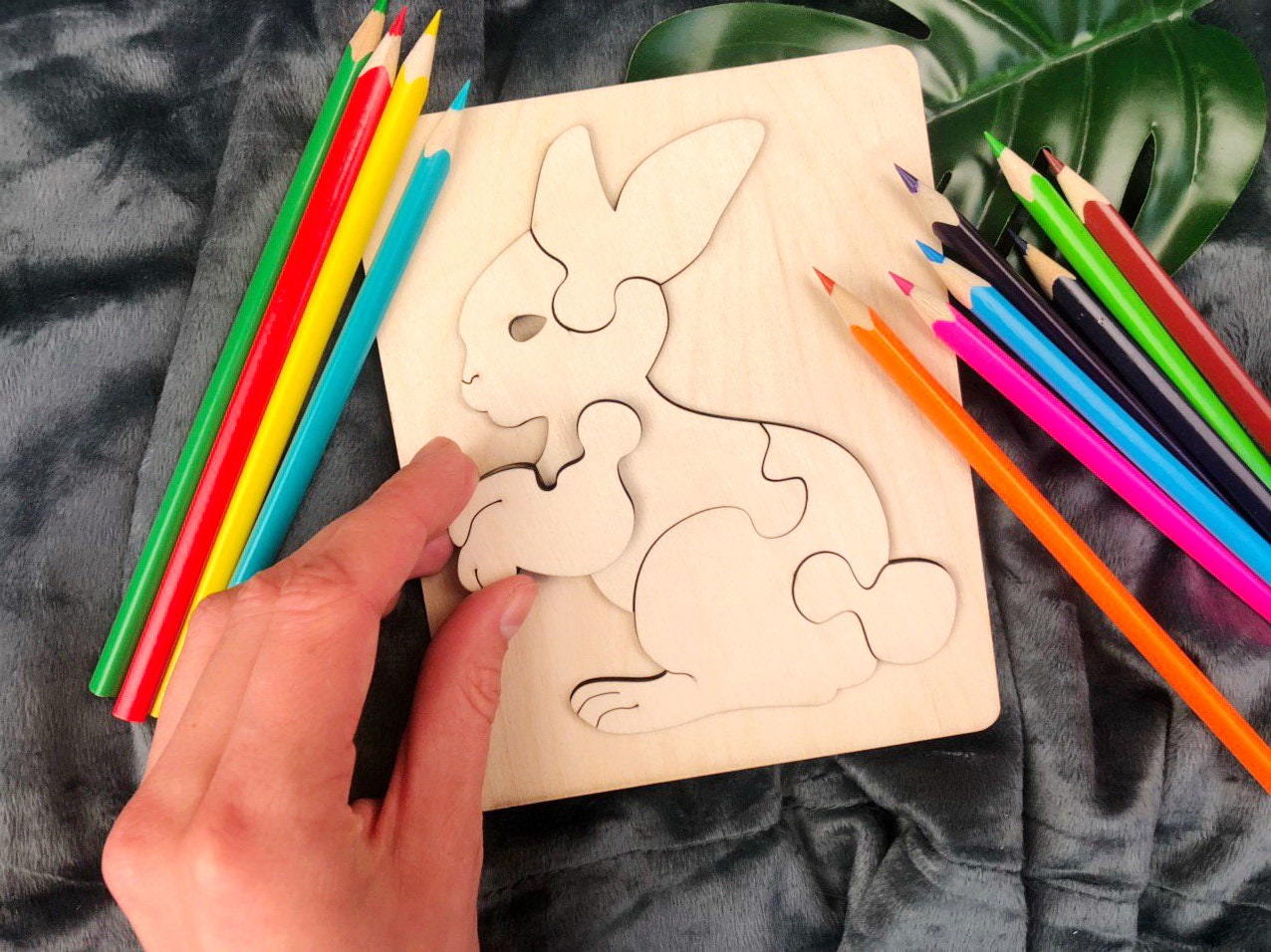 Rabbit Puzzle for Child | RABBIT Puzzle| Laser Cut Vector Download ...