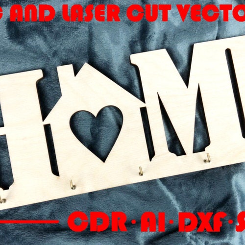 DXF and AI Files for Laser Wooden Key Holder and Mail | Etsy