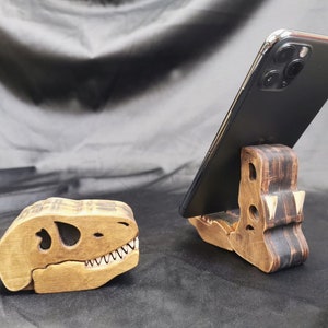 Dinosaur Phone Stand Holder iPhone Stand Holder Wooden Wooden Cell ...