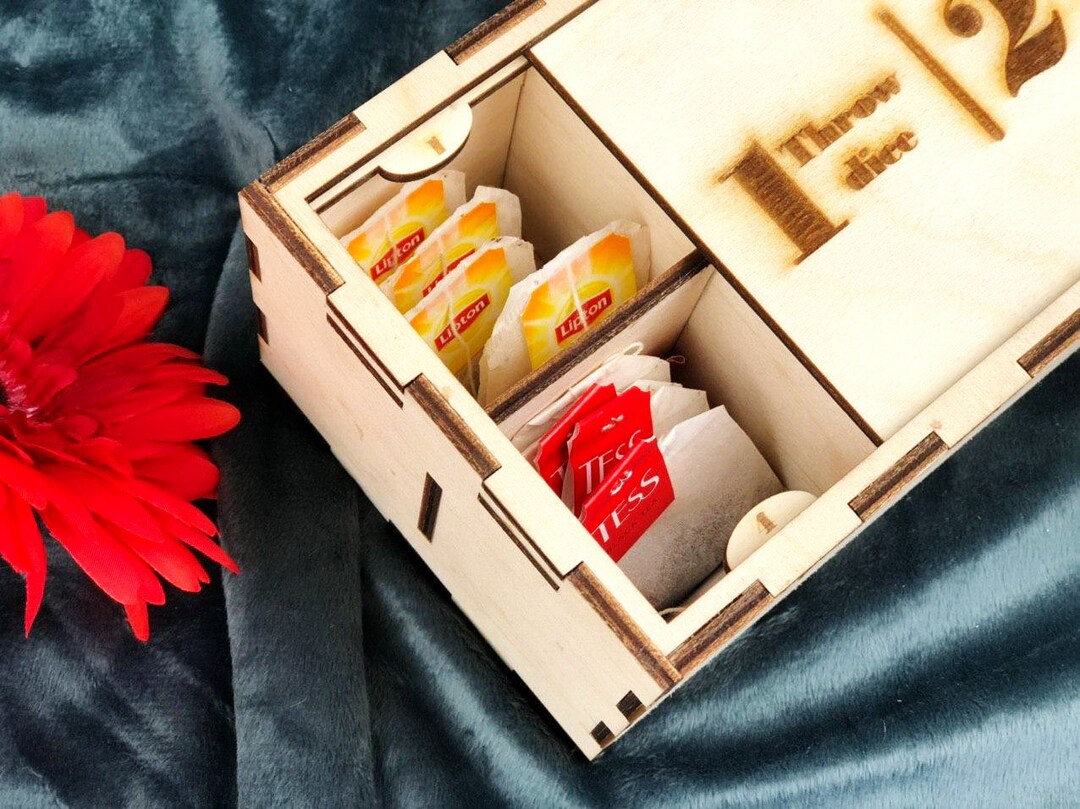 Tea Box Laser Cut File Tea Box Lottery Vector Instant Download Laser ...